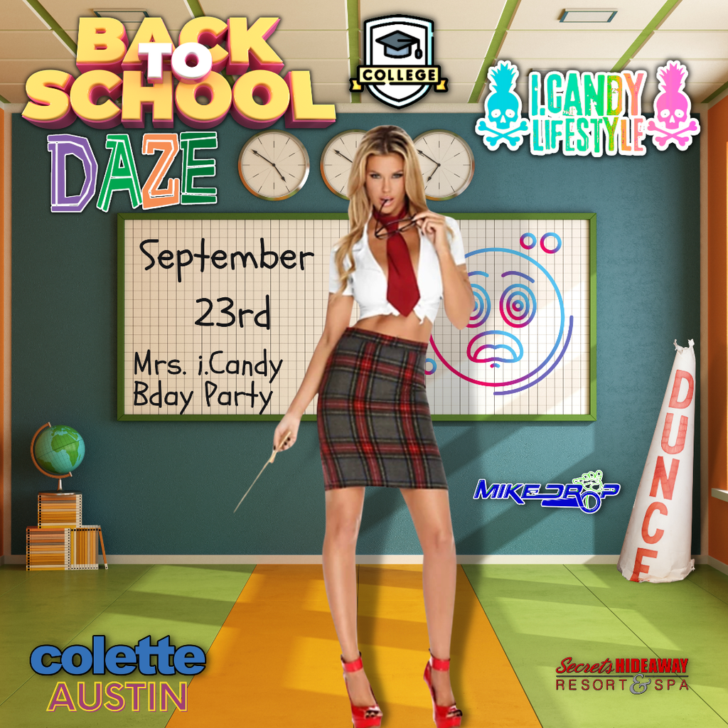 i.Candy Parties @Colette Austin, TX., September 23, 2023 "Back to School Daze the College Years"